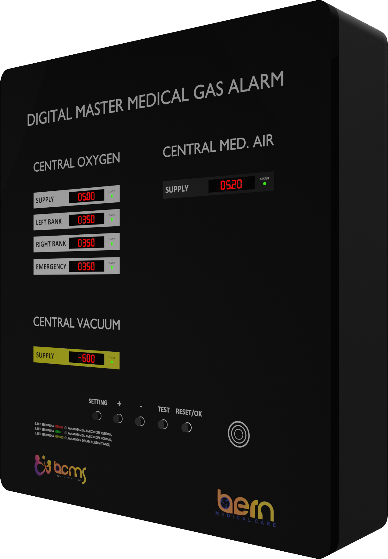 DIGITAL MASTER MEDICAL GAS ALARM | BERN MEDICAL CARE